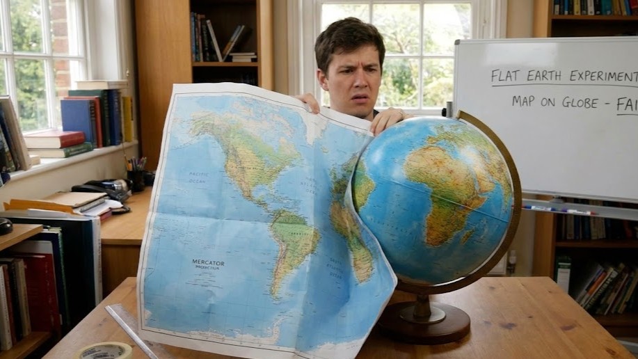 “Maps work on any shape” why this flat earth claim breaks down