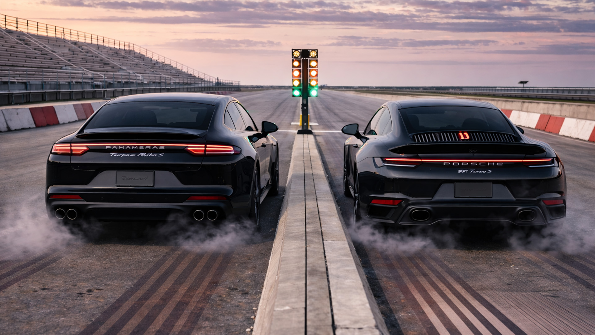 Porsche Panamera Turbo S vs Porsche 911 Turbo S drag race