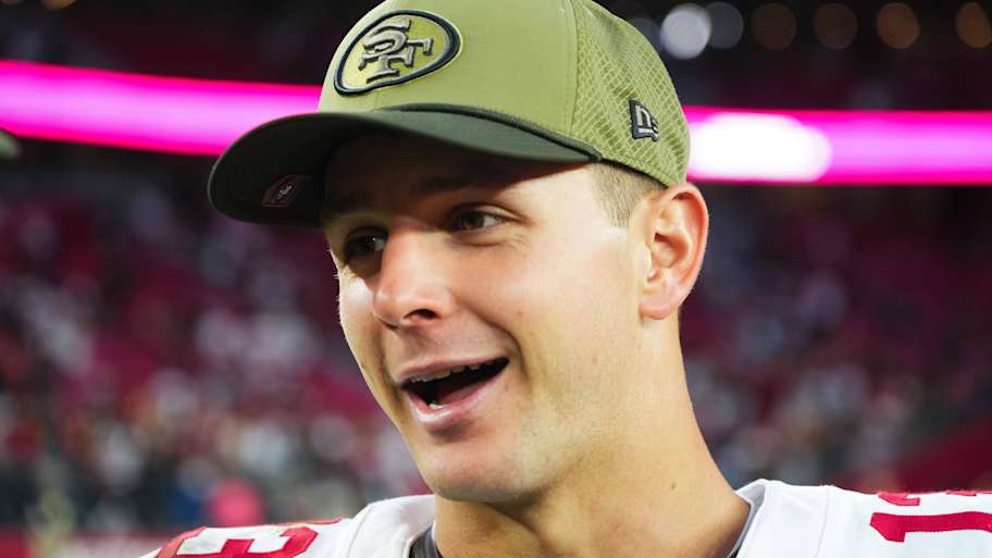 Brock Purdy’s baby daughter Millie mesmerized by dad’s 49ers offseason ...