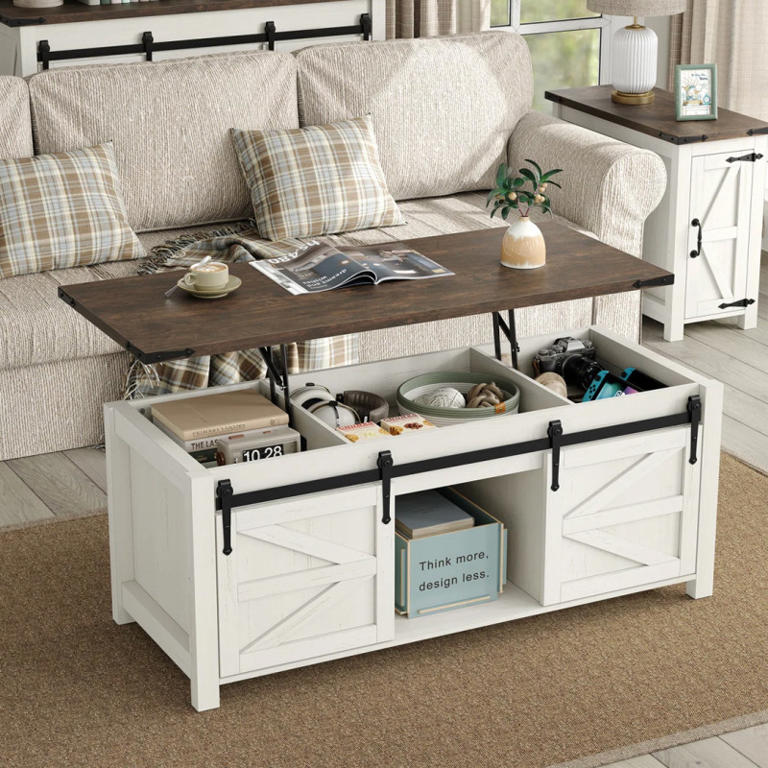 Wayfair is selling a $197 lift-top coffee table with six storage ...