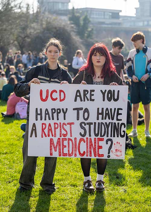 Thousands rally at UCD after a naked image of a student is shared