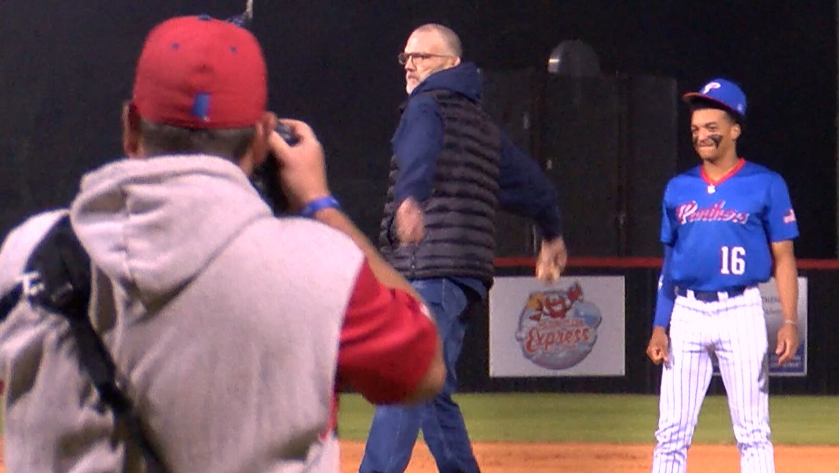 Pascagoula firefighter battling cancer honored before baseball game