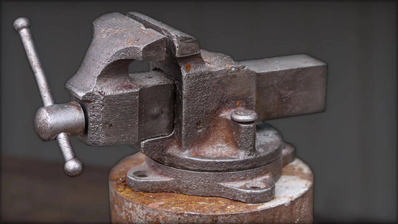 I restored a tiny cast iron vise! 🔧