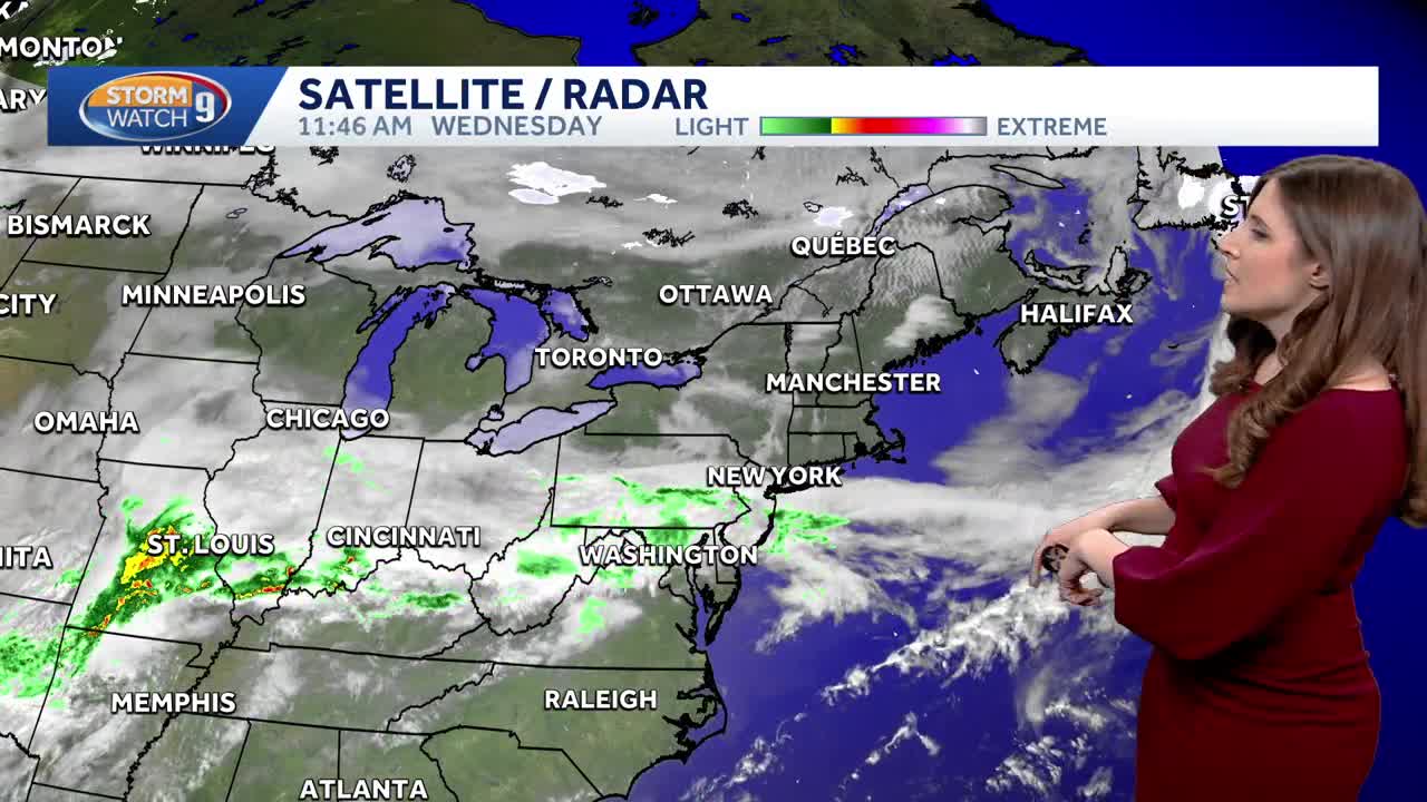 Video: Mild, sunny day with a wintry mix ahead