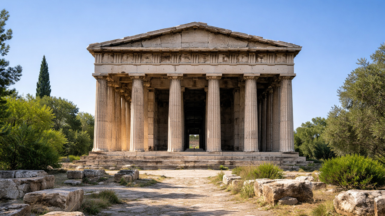Temple of Hephaestus in ancient Athens