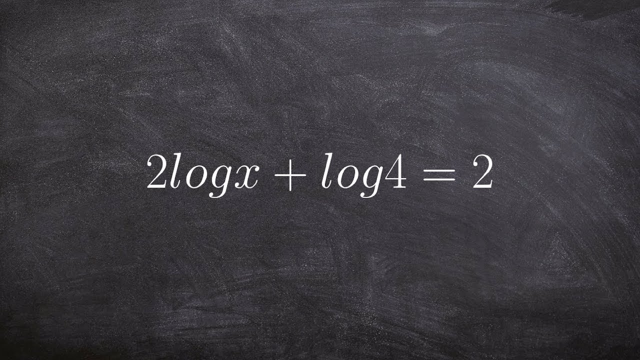 Learn to use the rules of logarithms to solve a logarithmic equation