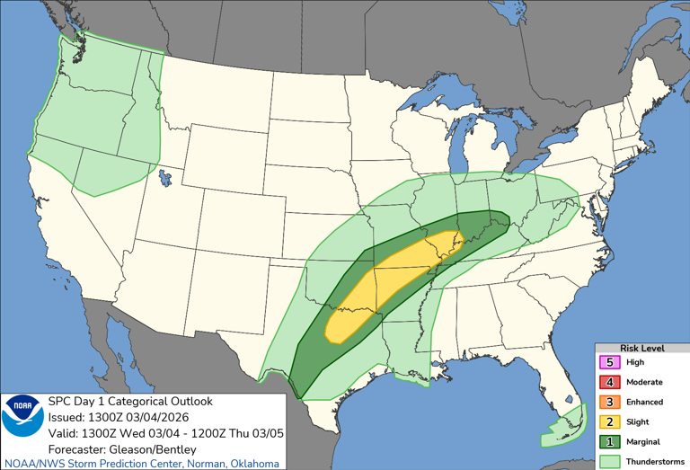 Tornadoes expected in Oklahoma this week. See storm maps
