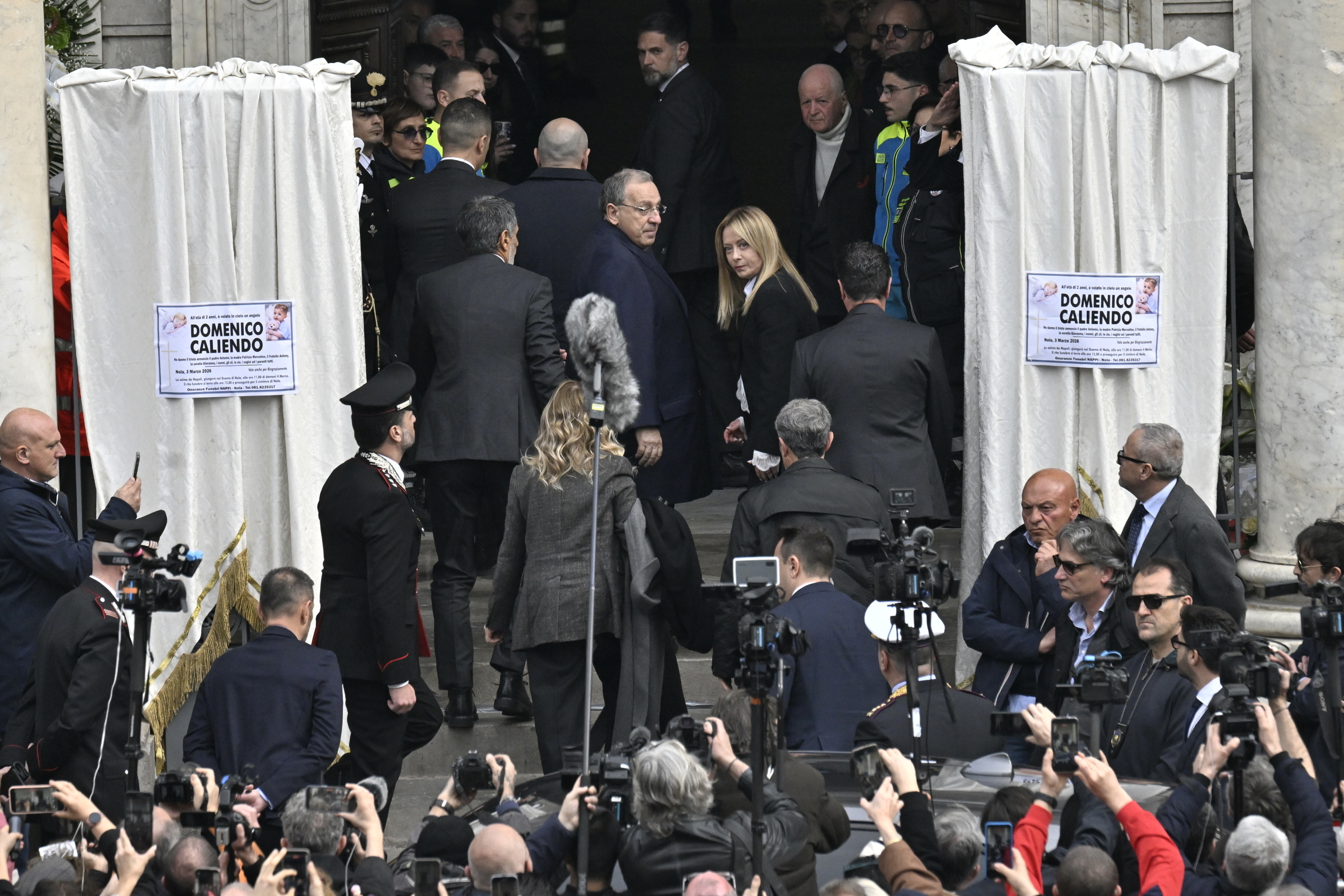 Meloni attends funeral of damaged-heart-transplant boy