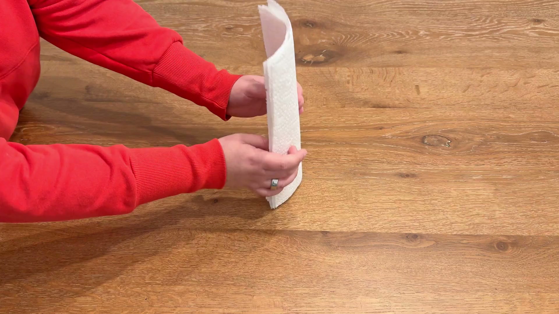 Pull your paper towel off the holder - this is genius!