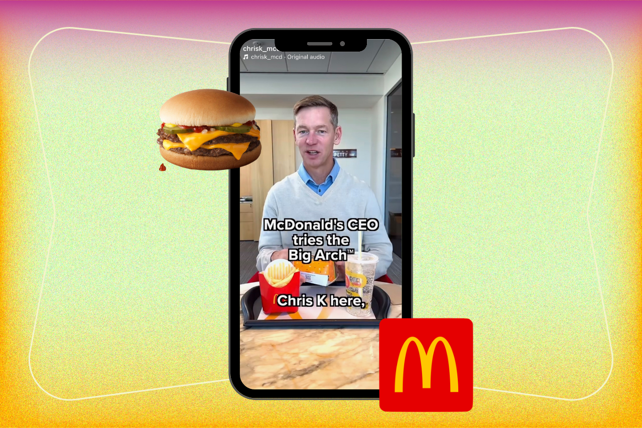 The McDonald’s CEO’s big arch burger taste-test is going viral