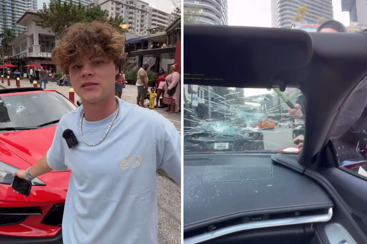 Vídeo: Influencer has Corvette damaged by man with hammer during live ...