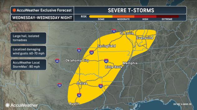 Central US braces for days of severe weather, tornado threats; outbreak ...