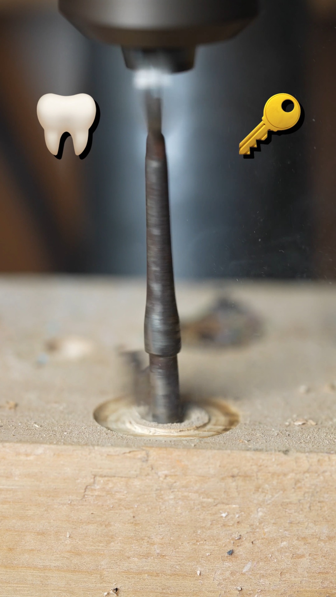 Teeth & skeleton key drill bit ASMR