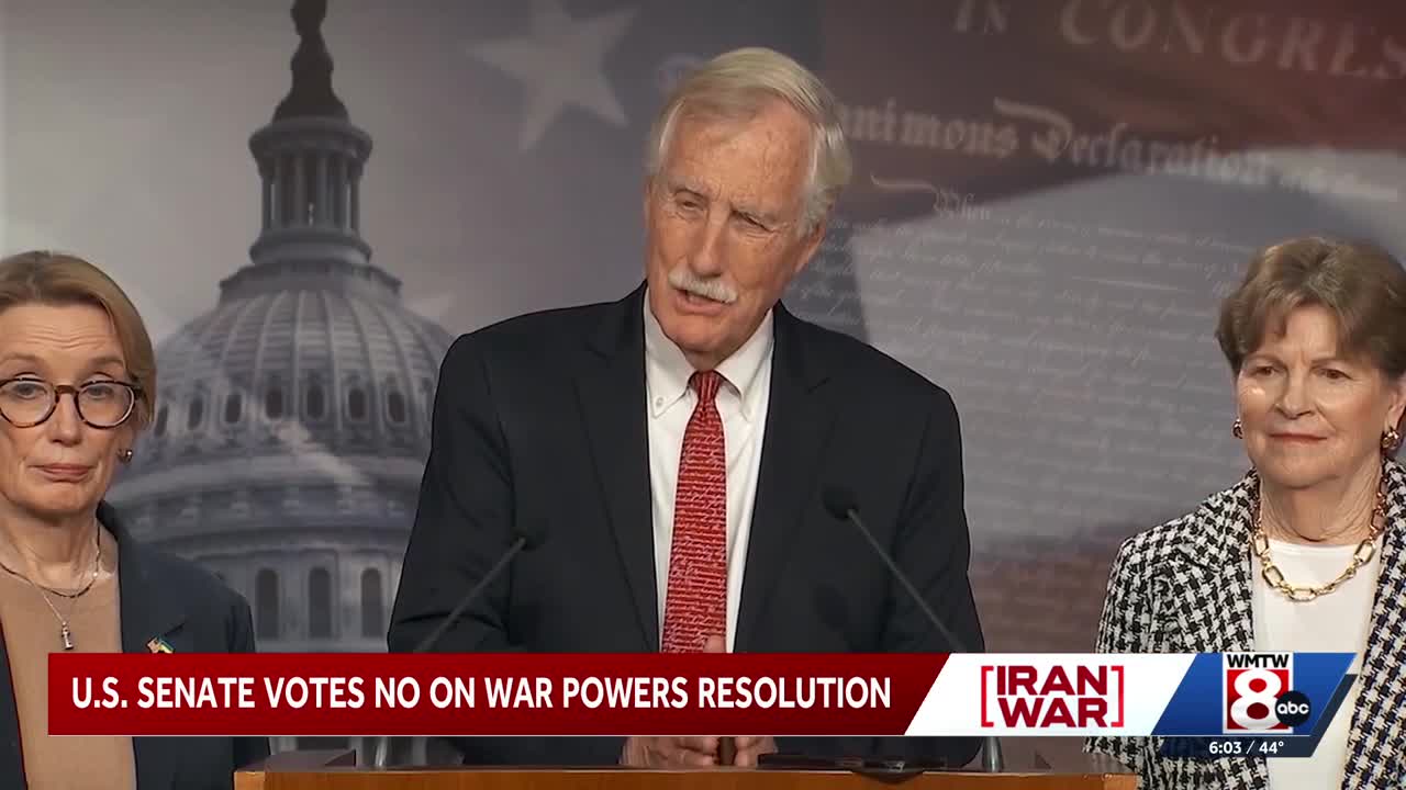 Maine senators Susan Collins, Angus King s plit on war powers ...