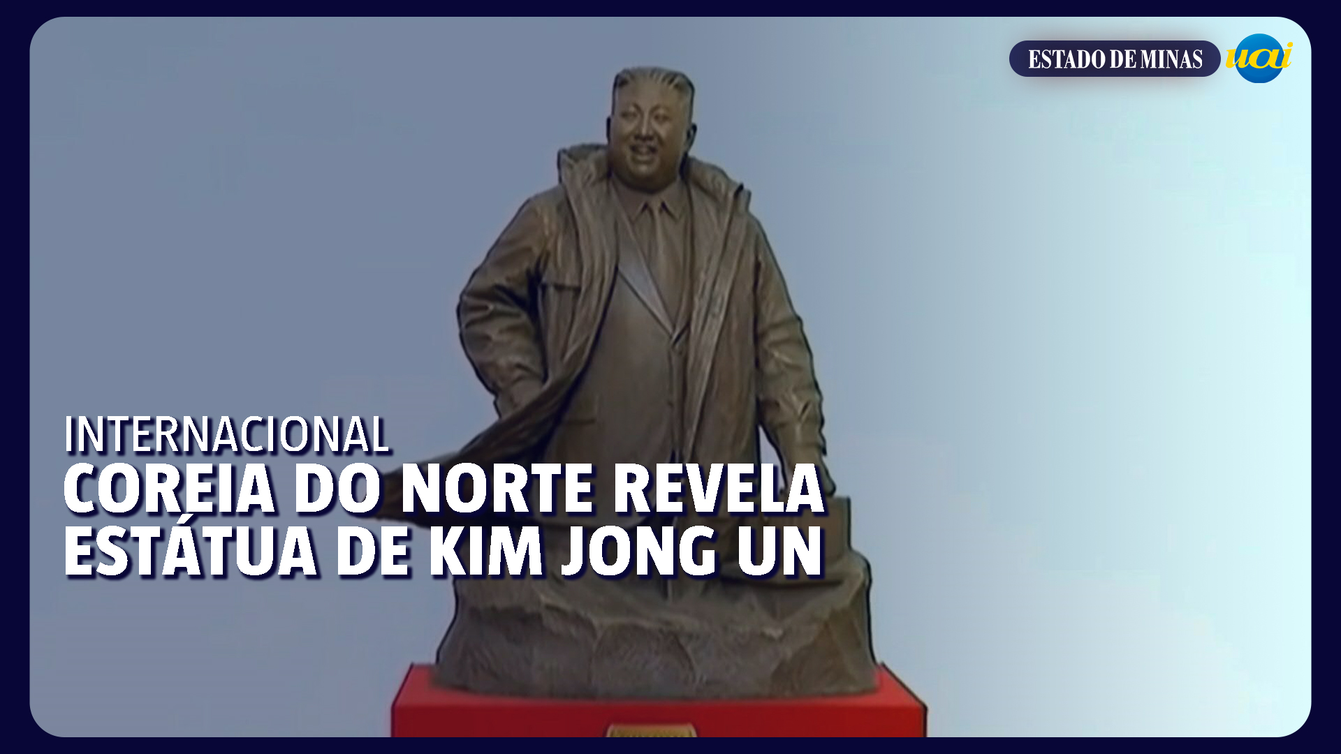 Coreia do Norte revela rara estátua do líder Kim Jong Un