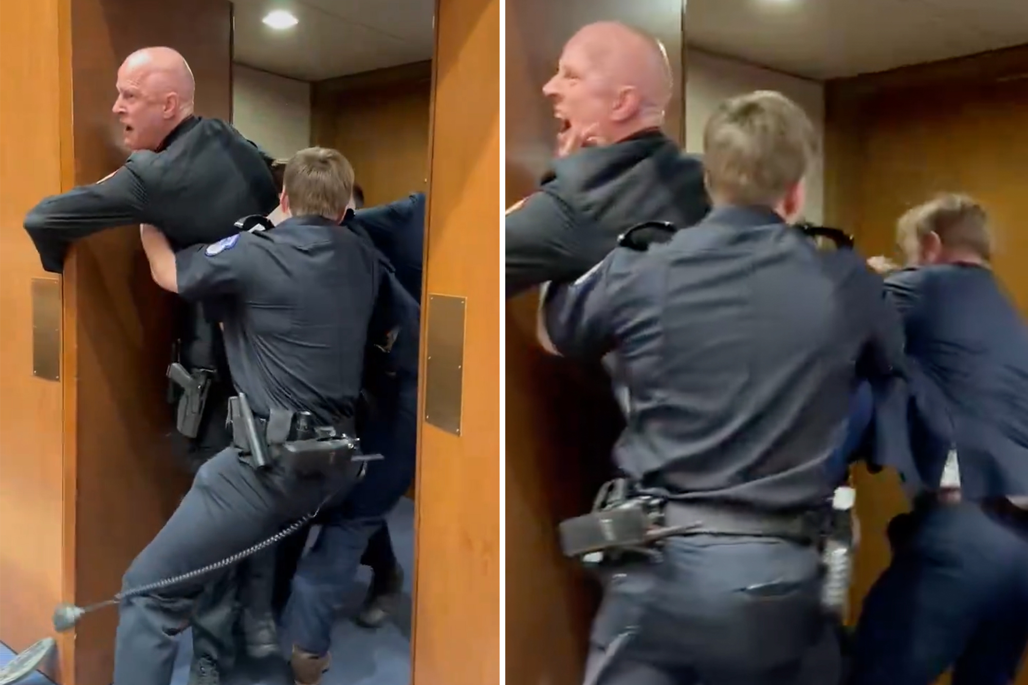 GOP Sen. Tim Sheehy helps Capitol Police remove protester — who ...