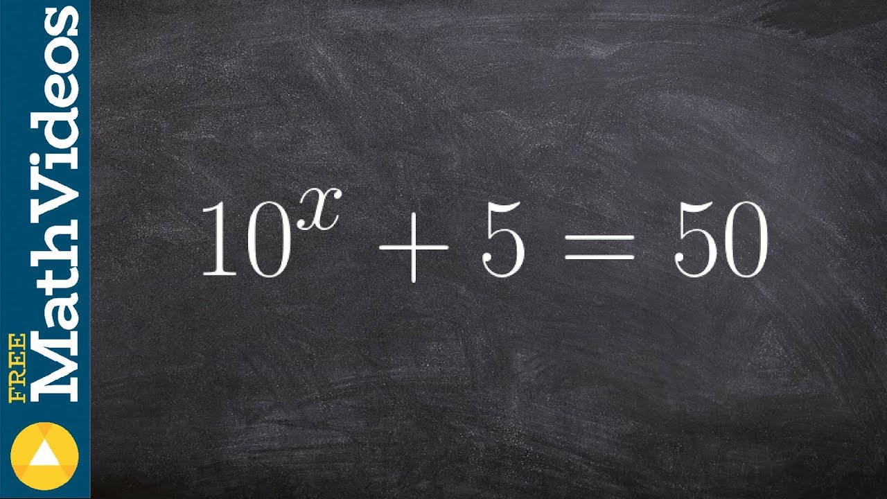 Learn how to solve an exponential equation by isolating exponent and ...