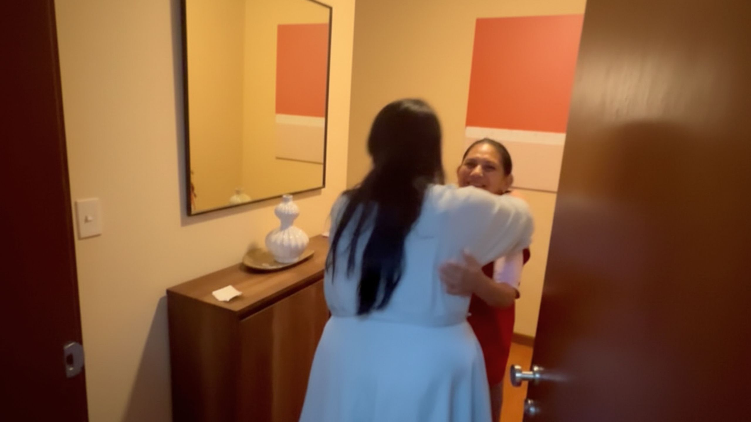 Daughter who was adopted to the US has emotional reunion with ...