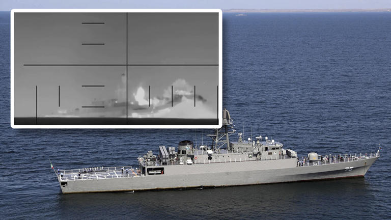 Iranian frigate sunk by US submarine off coast of Sri Lanka