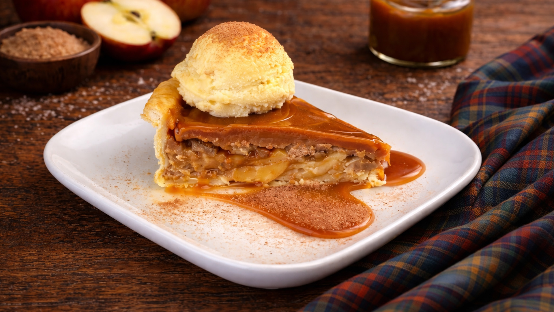 Best homemade caramel apple crumble pie recipe