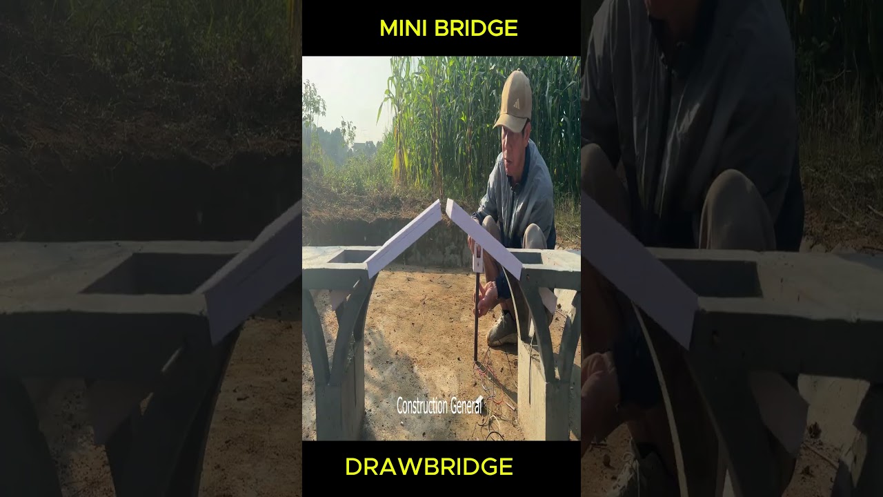 Epic miniature drawbridge in action | Trucks & ships meet on the water
