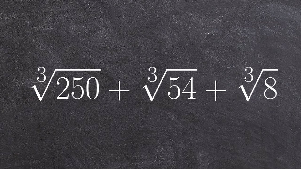 Math tutorial for learning how to add three radical expressions of the ...
