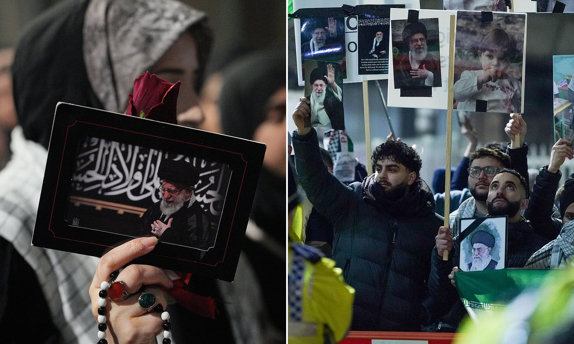 Protestors clash with mourners at candlelit vigil for Ayatollah Ali ...