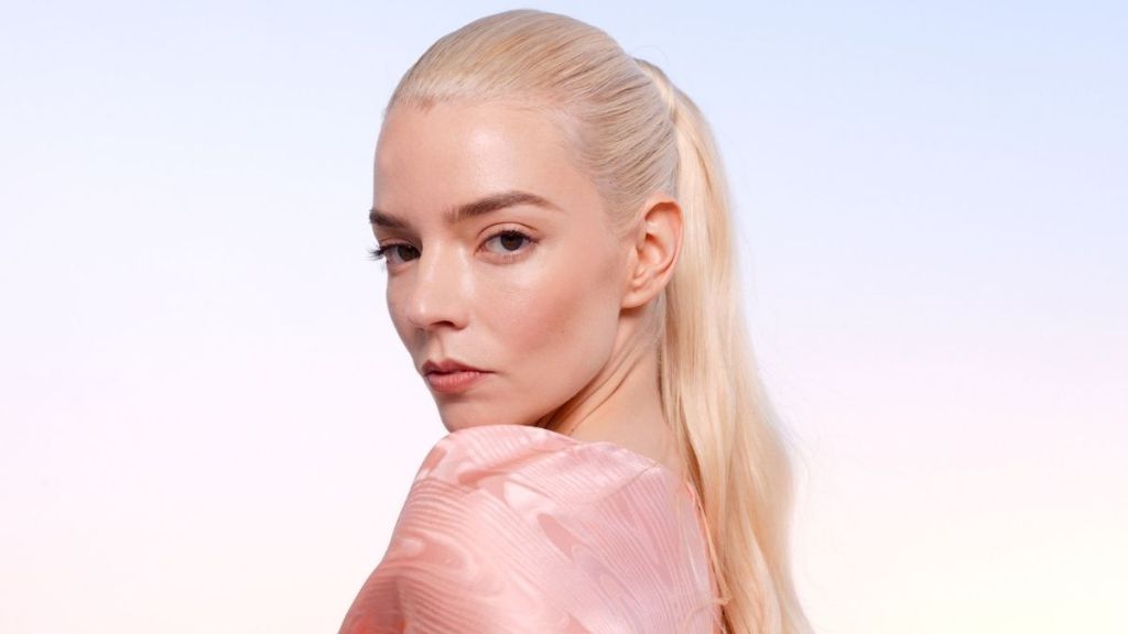Anya Taylor-Joy in dreamy pink Dior silk dress is giving spring goddess