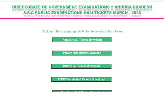 BSEAP AP SSC 10th class hall ticket 2026 live: BSEAP hall tickets out ...