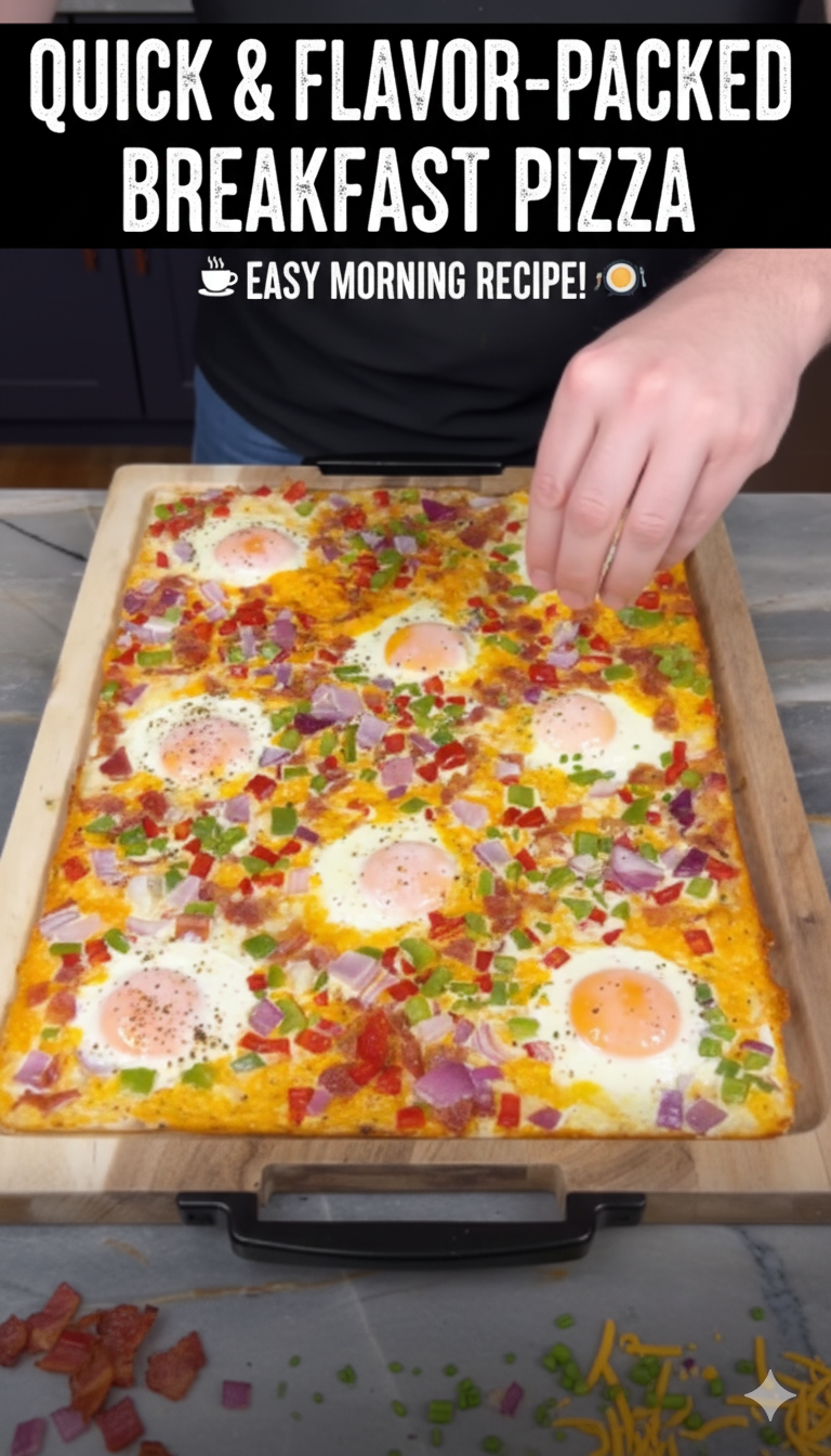 Easy breakfast pizza quick, delicious & perfect morning meal