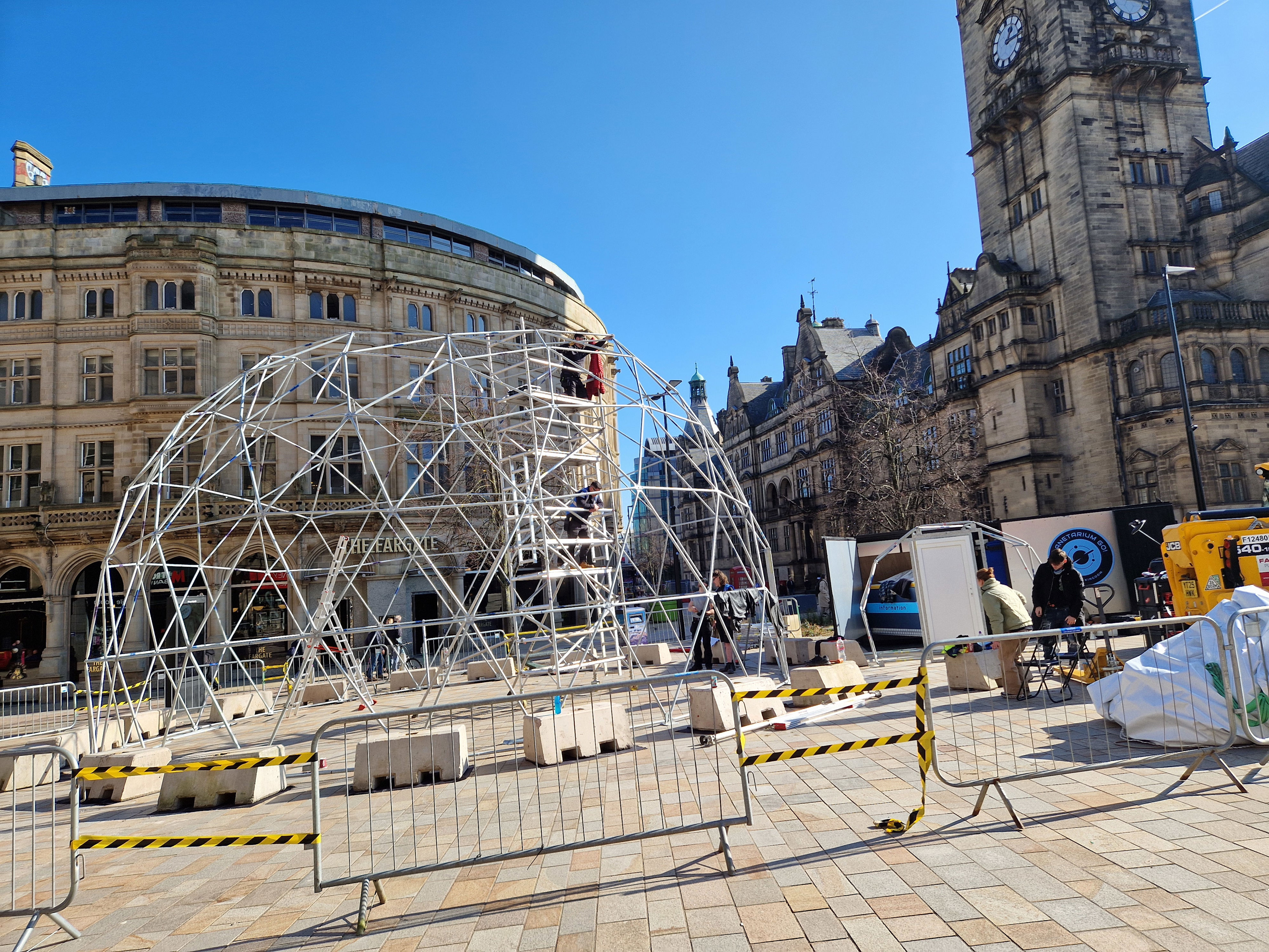 Planetarium set to open in Sheffield as building work for temporary ...