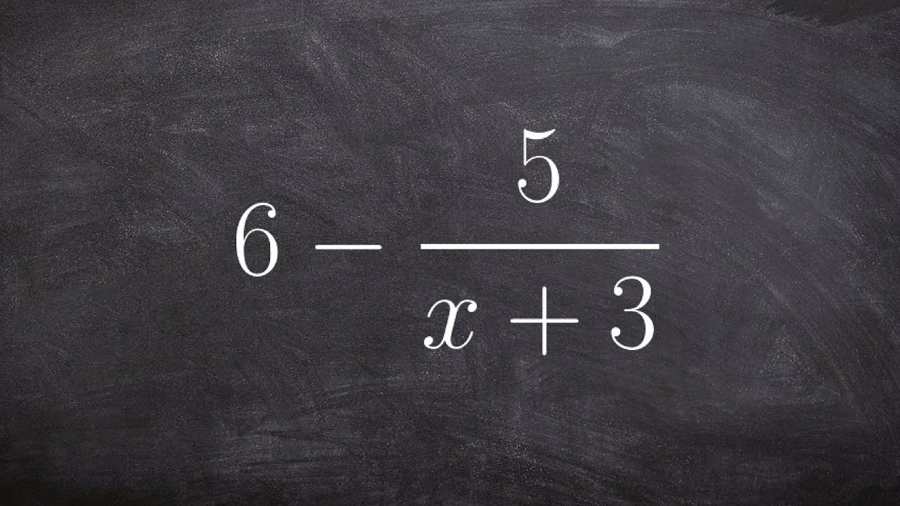 Subtracting a rational expression from a whole number