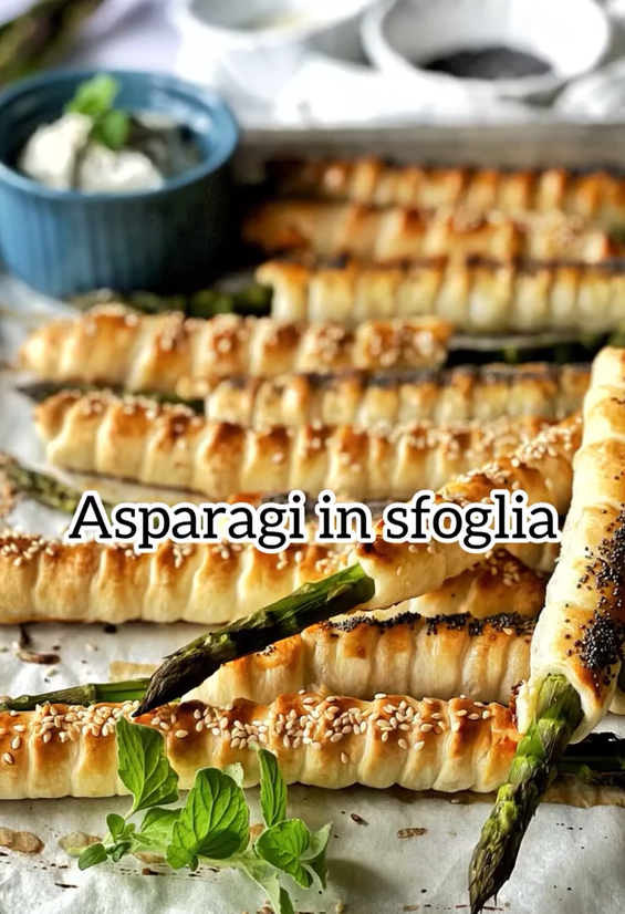 Asparagi in sfoglia: ricetta facile e veloce con pasta sfoglia croccante