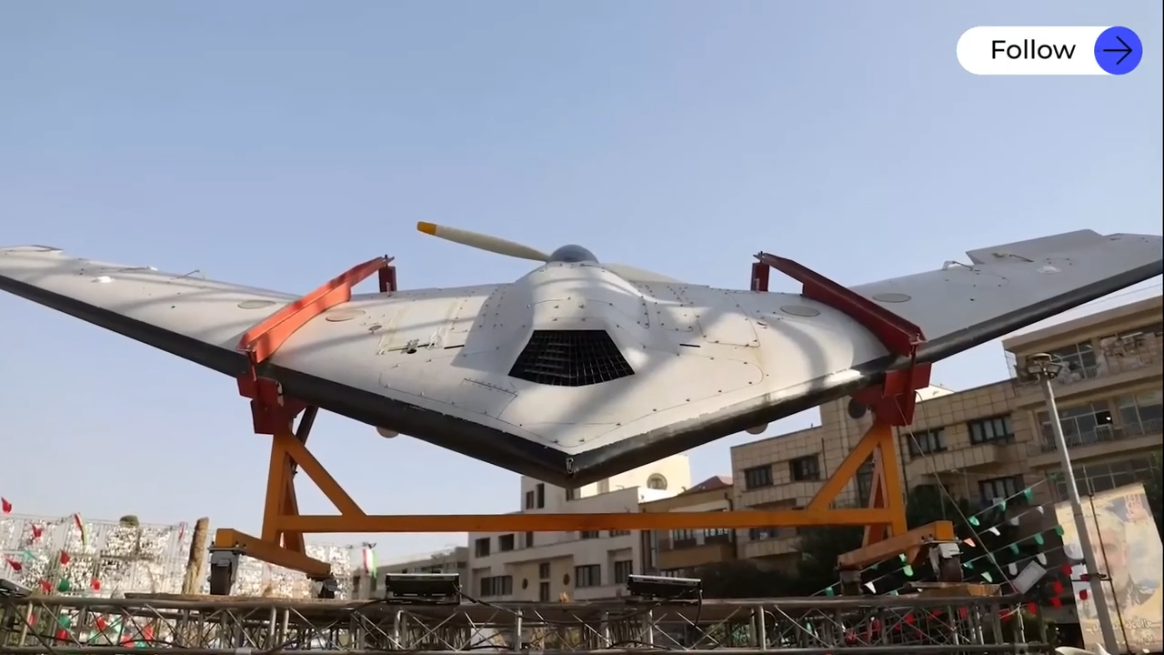 Watch Iran’s stealth attack drones take to the sky