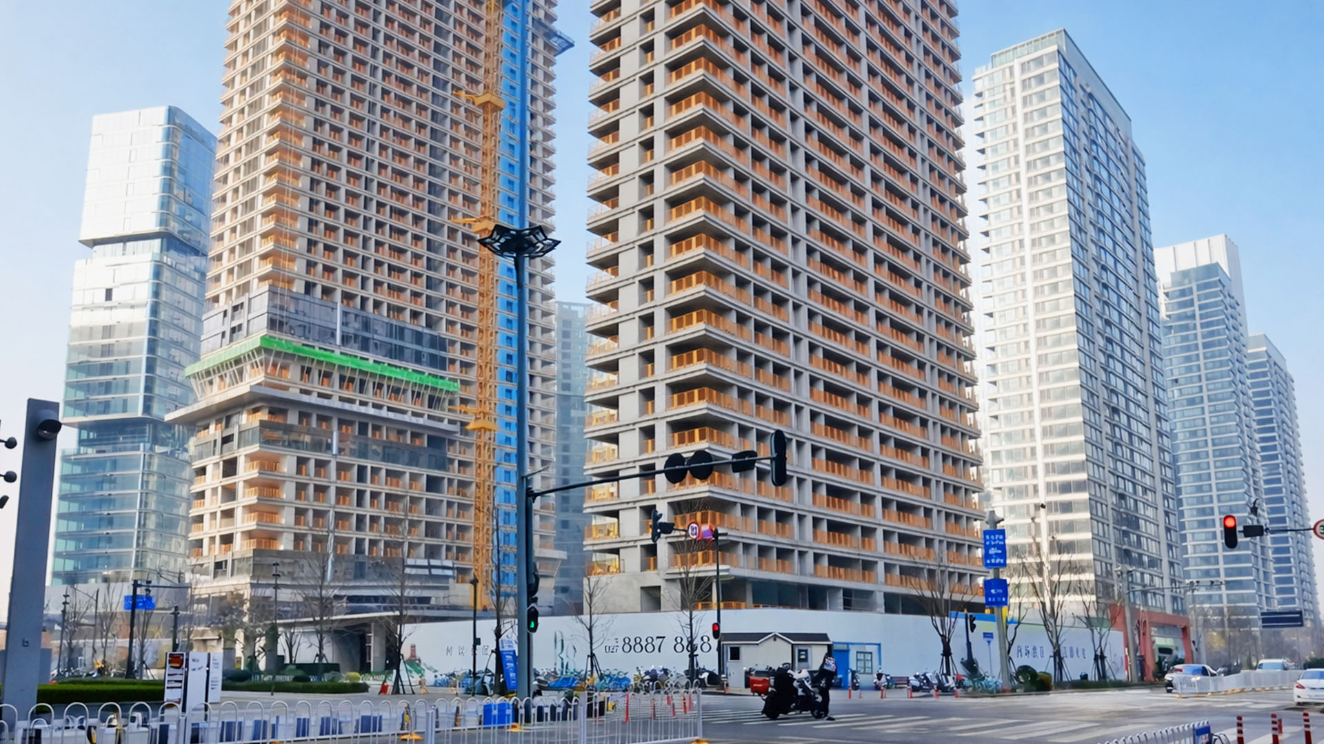 Modern apartment towers rising in China