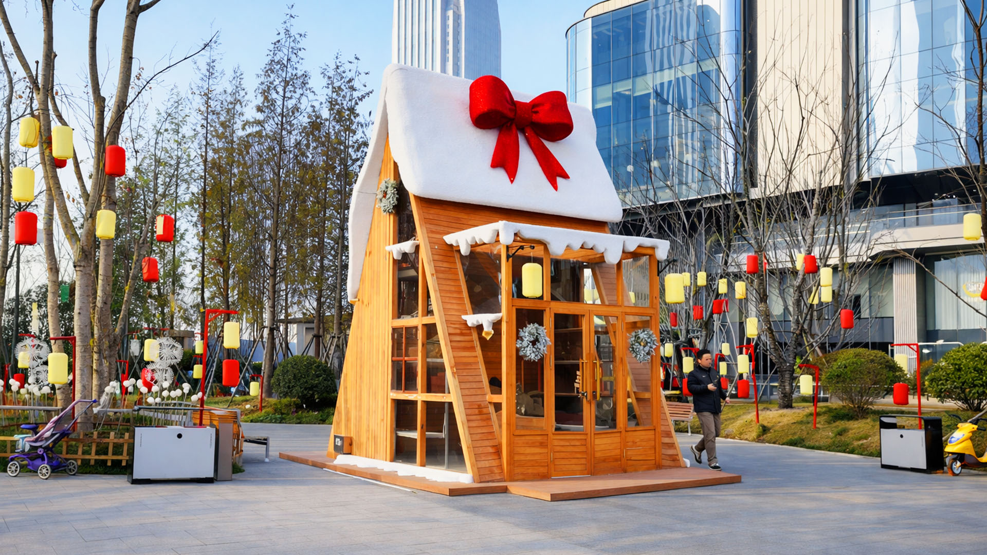 Χριστουγεννιάτικες διακοσμήσεις σε δημόσιους χώρους στην Κίνα