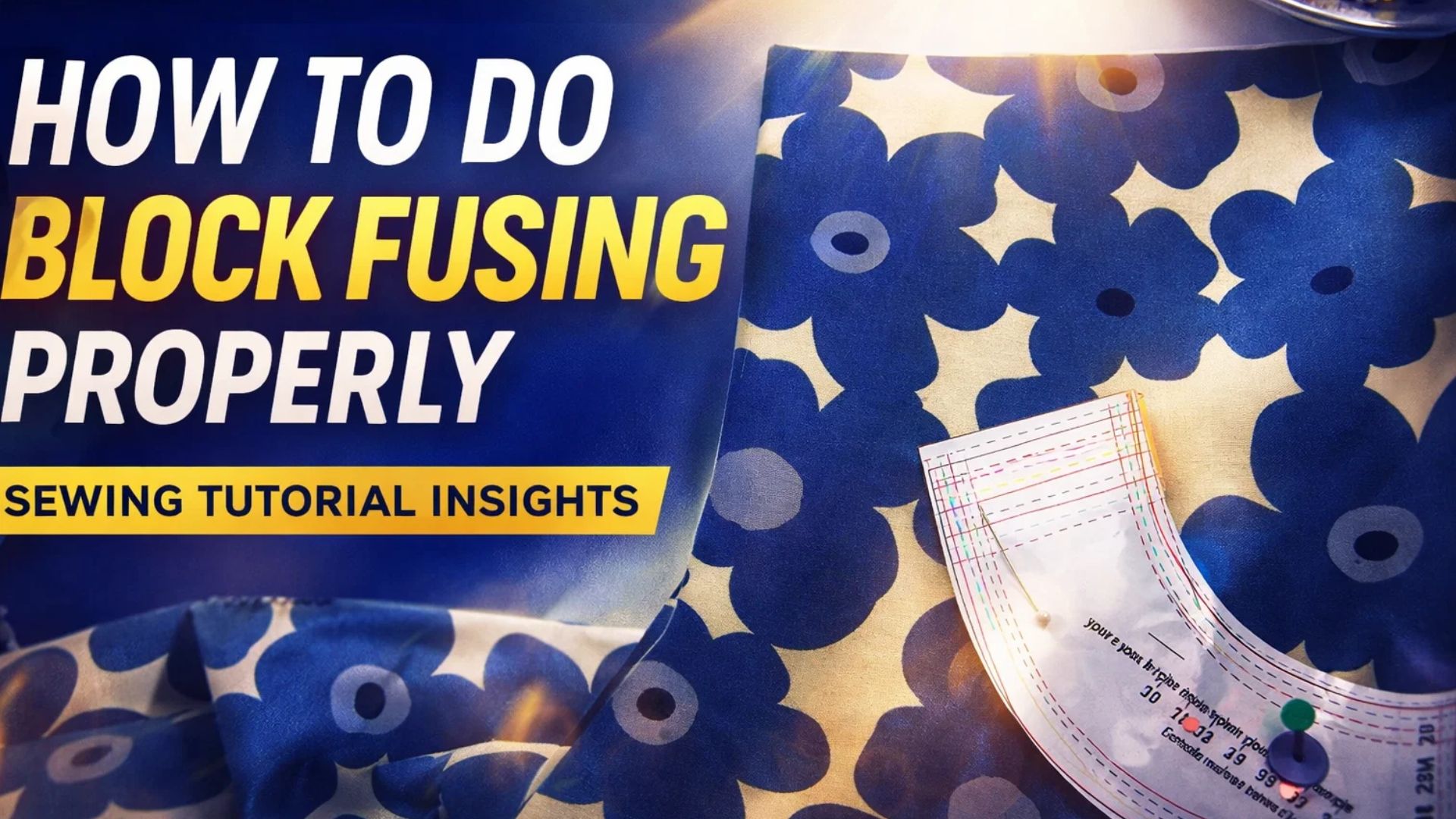 Sewing tutorial insights: how to do block fusing properly