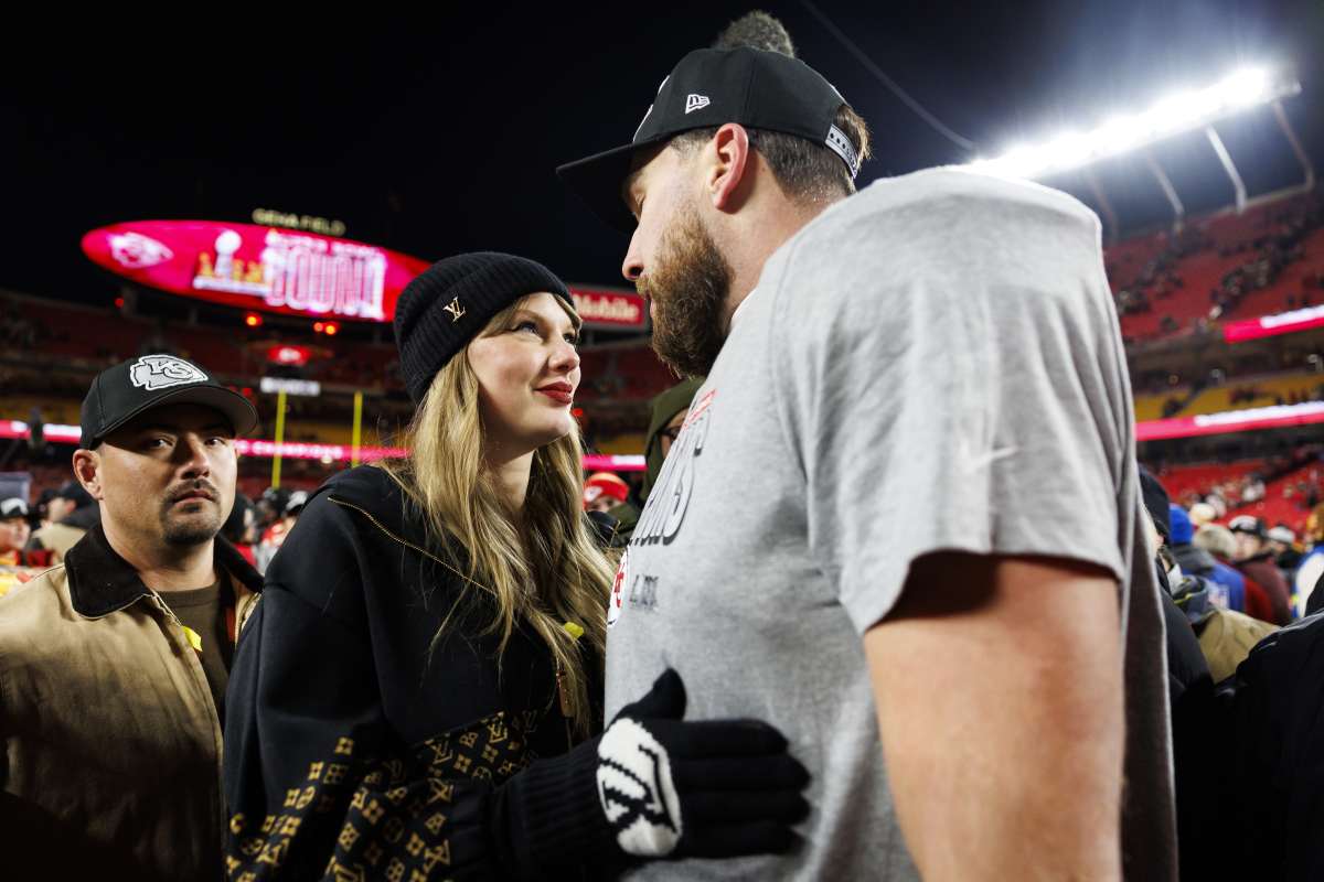 Travis Kelce chats with Kai at golf event as Trump’s Taylor Swift ...