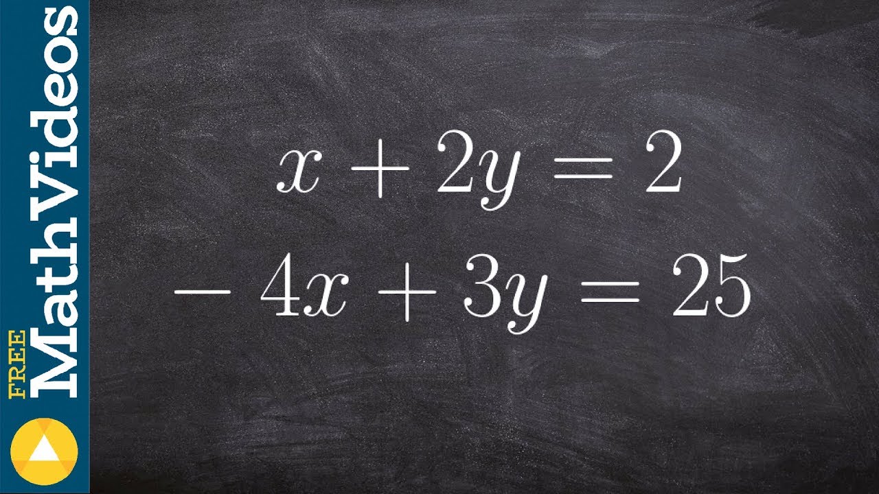 Using a multiplier with one equation to use the add method to solve the ...