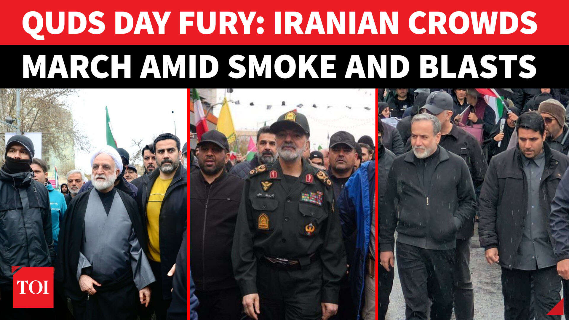 Iranian leaders join thousands amid explosions at Tehran Quds Day march ...