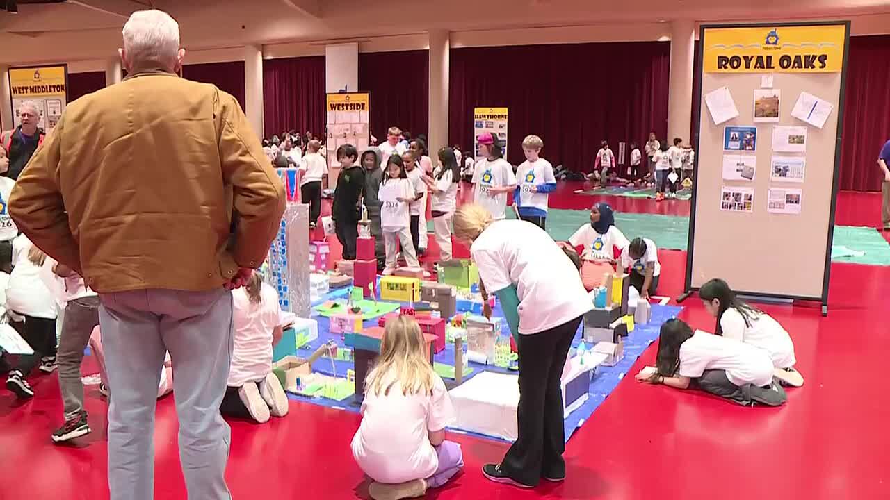 Dane County students build box model cities at Monona Terrace
