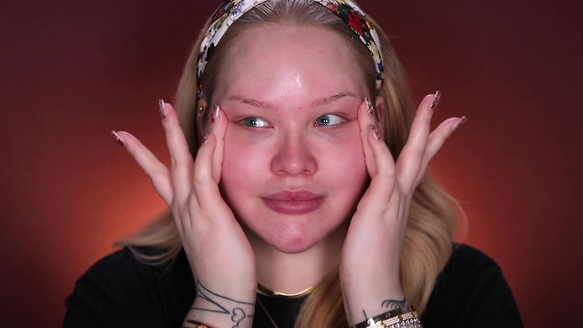 Using only my mom's makeup for this look!