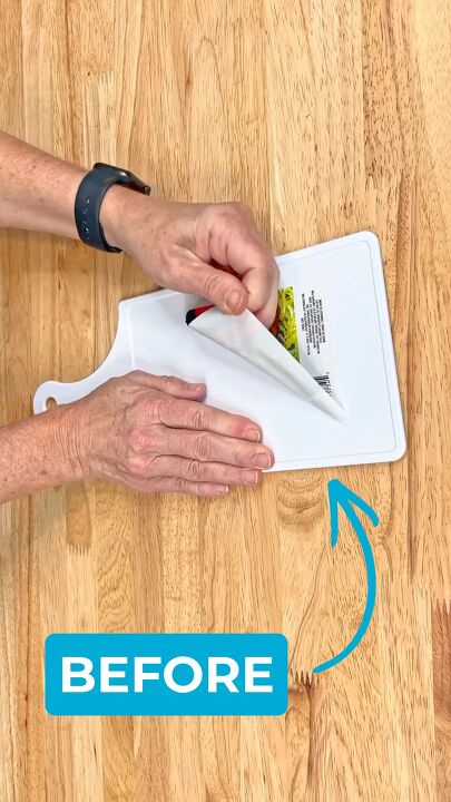 Grab a dollar store cutting board (genius!)