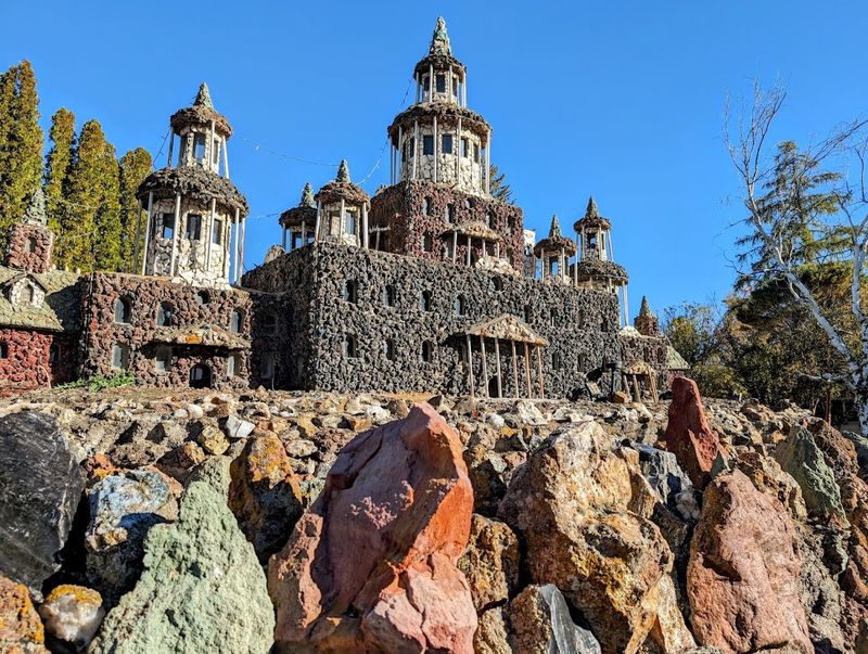 This whimsical Oregon garden is filled with castles built from lava ...