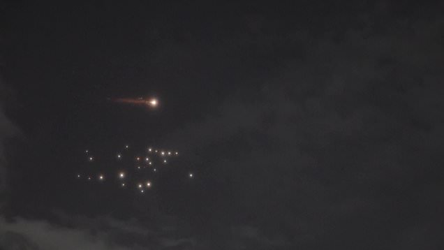 Missiles seen in skies over Tel Aviv as Iran launches retaliatory strikes