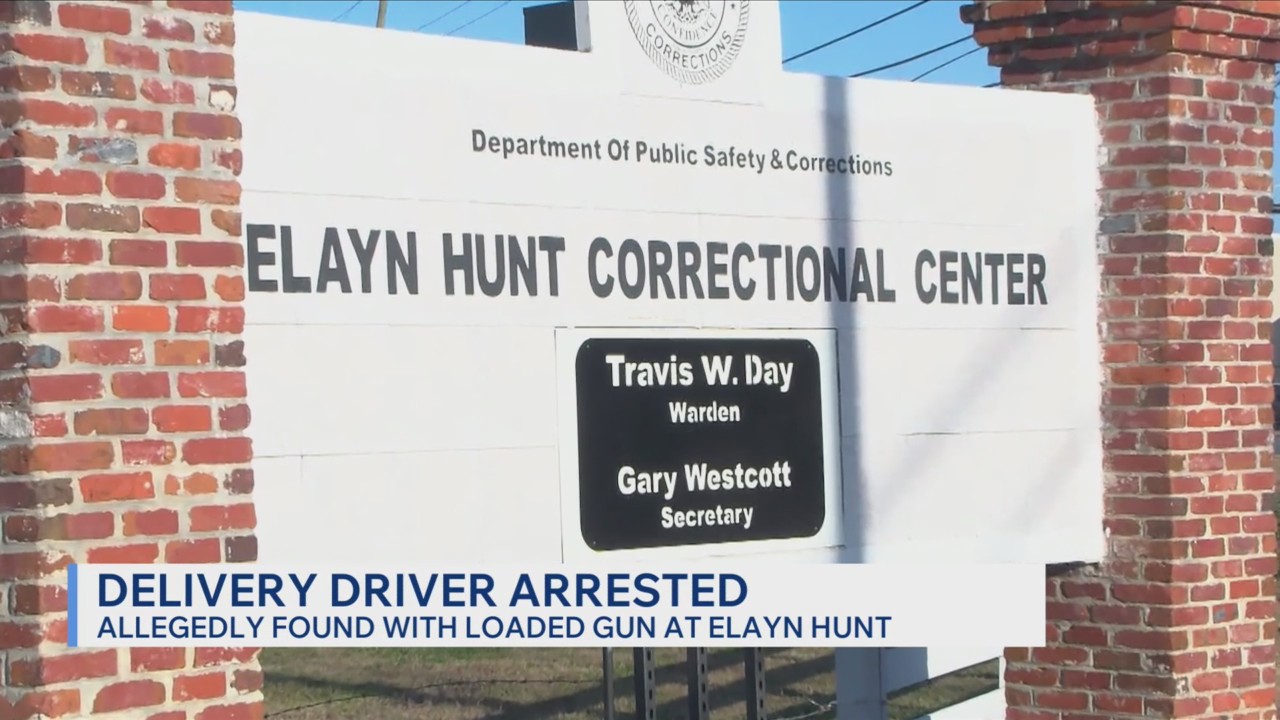 Delivery driver arrested after gun found at Elayn Hunt Correctional Center