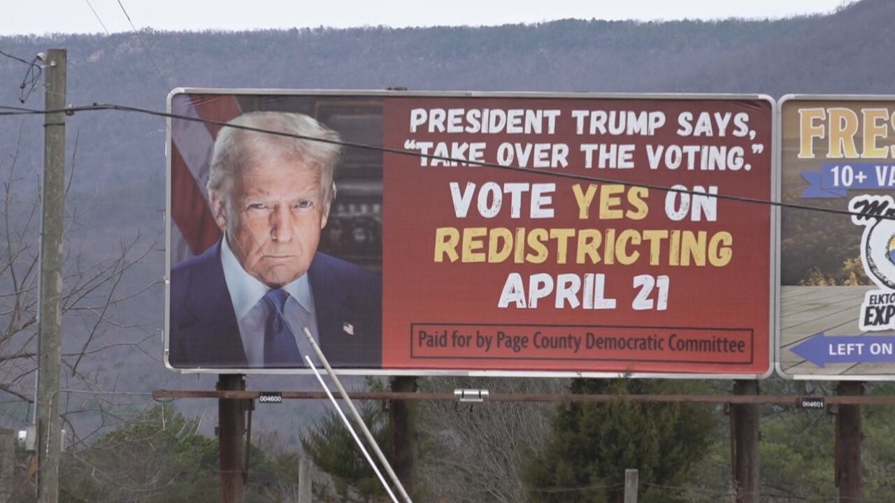 Redistricting billboard with Trump’s image causes mixed emotions in ...