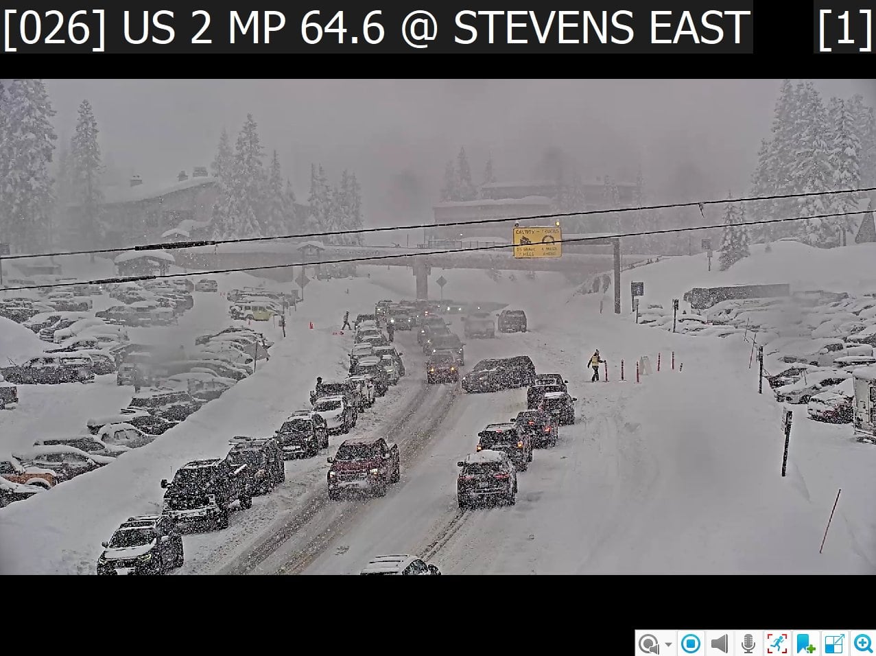 Stevens Pass closed overnight due to severe weather