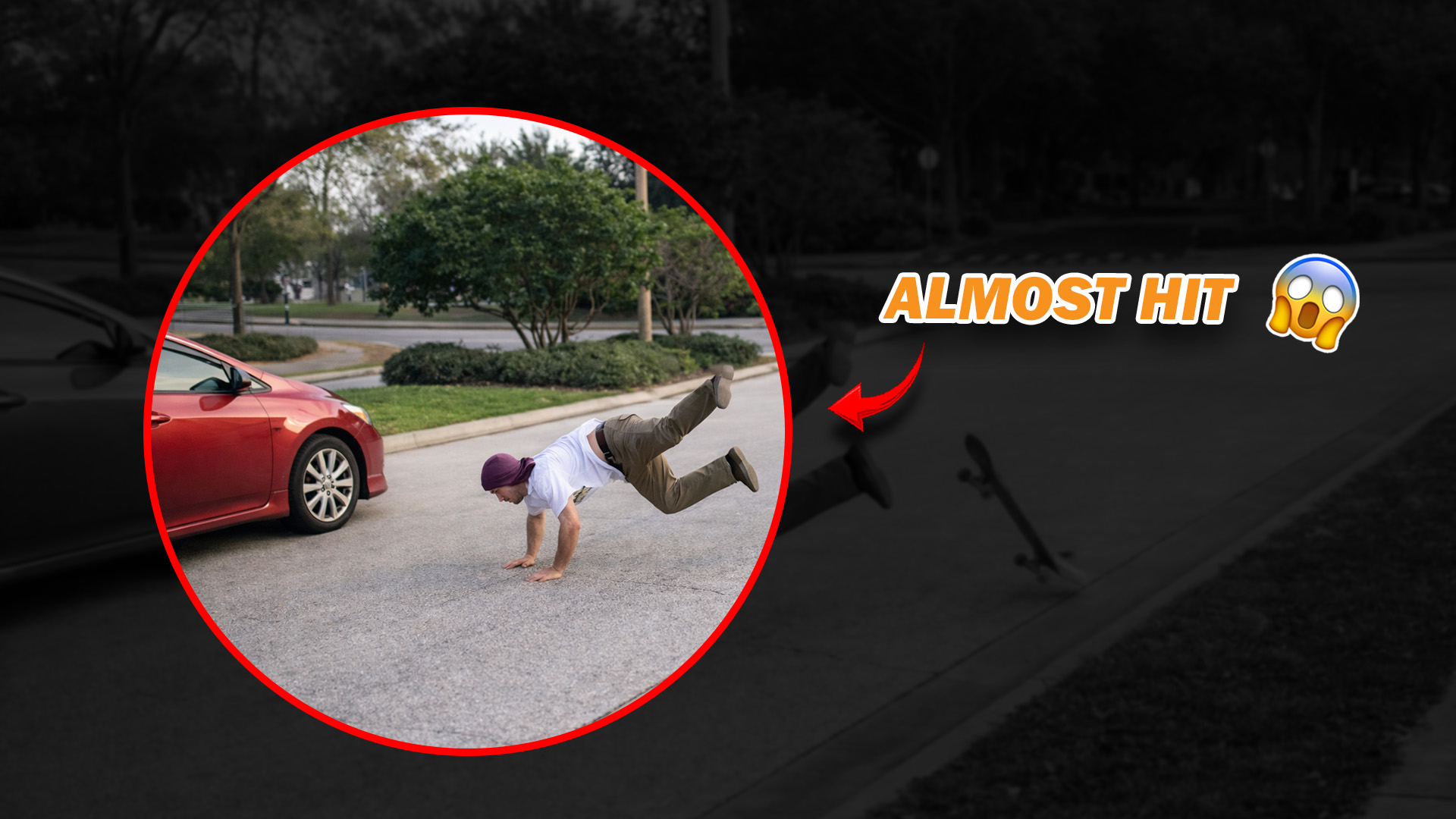Man nearly run over by passing vehicle