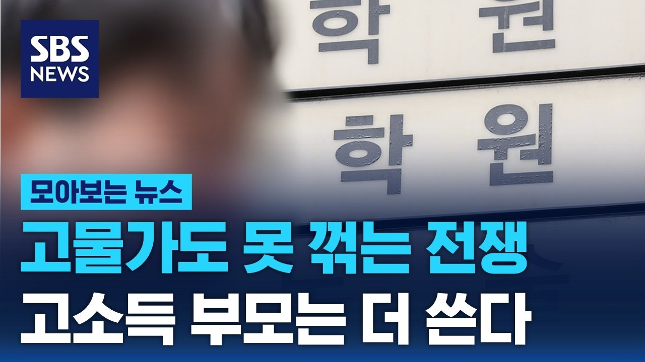 고물가도 못 꺾는 '입시 전쟁' 열기…고소득 부모는 더 쓴다 / SBS / 모아보는 뉴스